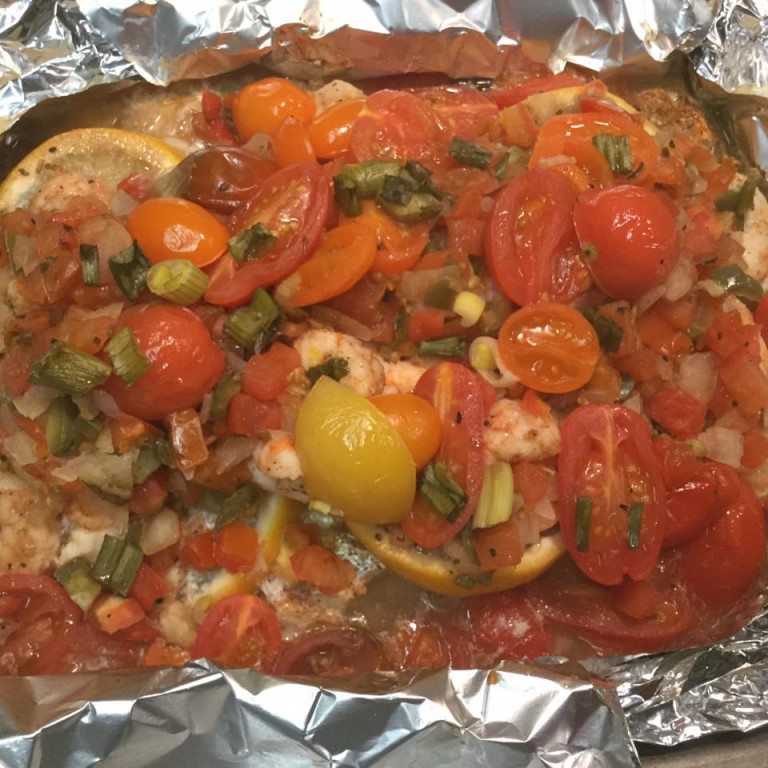 Fresh Sac-a-Lait with Shrimp and Veggie Packets | Geaux Ask Alice!