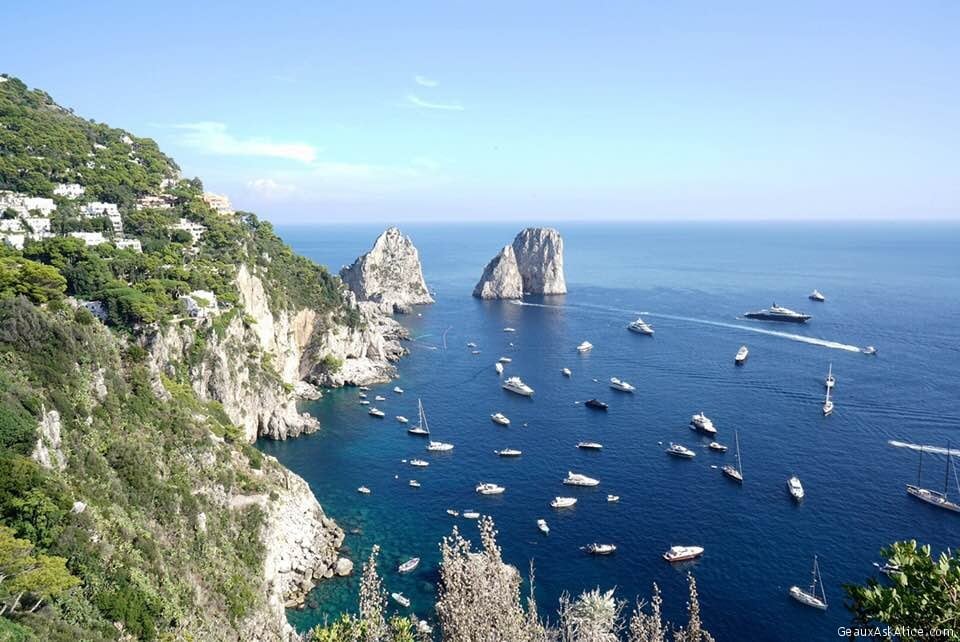 Joe and Celeste’s view of Capri | Geaux Ask Alice!