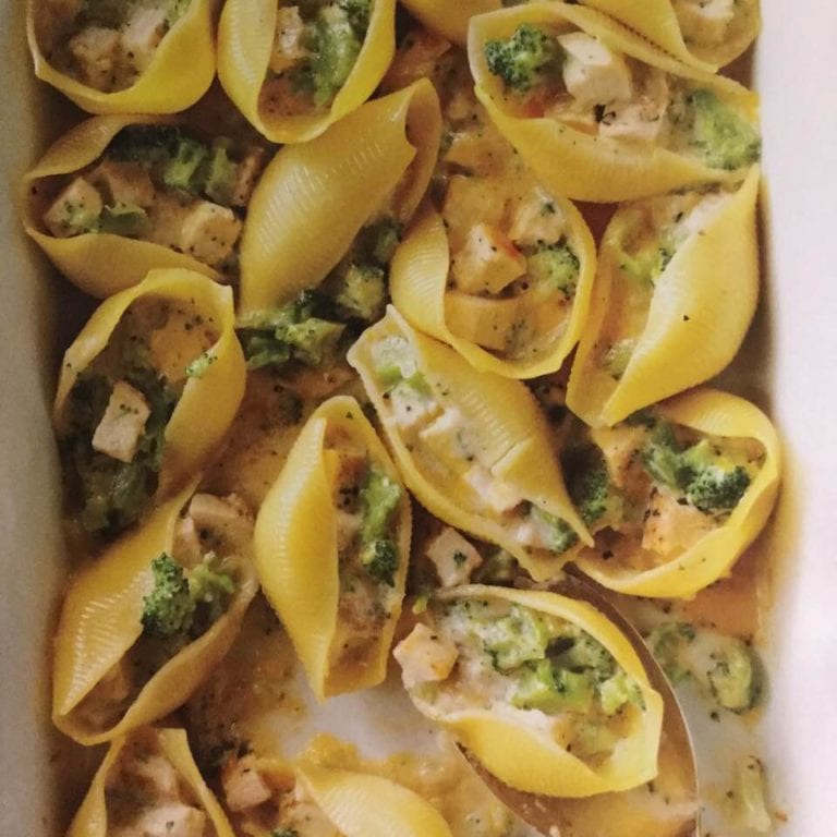 Wonderful Broccoli-Chicken Stuffed Pasta Shells | Geaux Ask Alice!